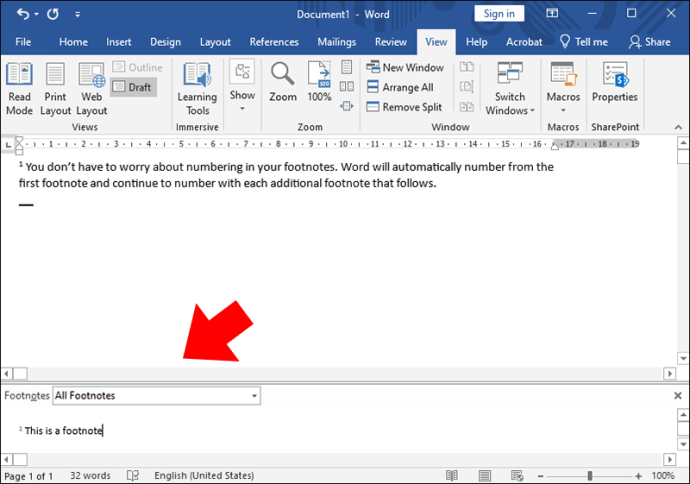 Microsoft Word에서 각주를 추가하는 방법